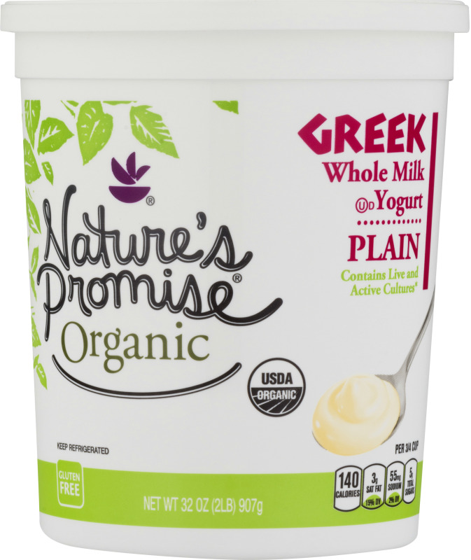 Nature's Promise Organic Greek Whole Milk Yogurt Plain Nature's Promise ...