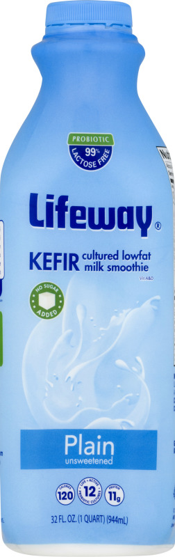 Lifeway Kefir Cultured Lowfat Milk Smoothie Plain Unsweetened Lifeway ...