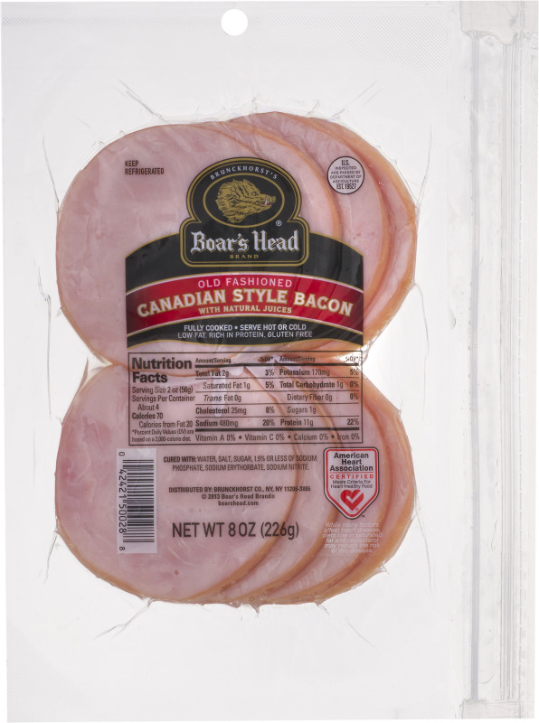 Boar's Head Canadian Style Bacon Boar's Head(42421500288): customers ...