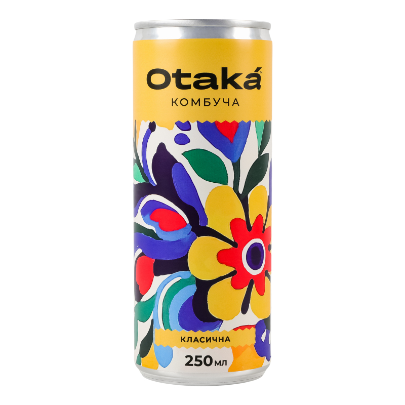 Напій безалкогольний слабогазований Класична Комбуча Otaka з/б 250мл ...