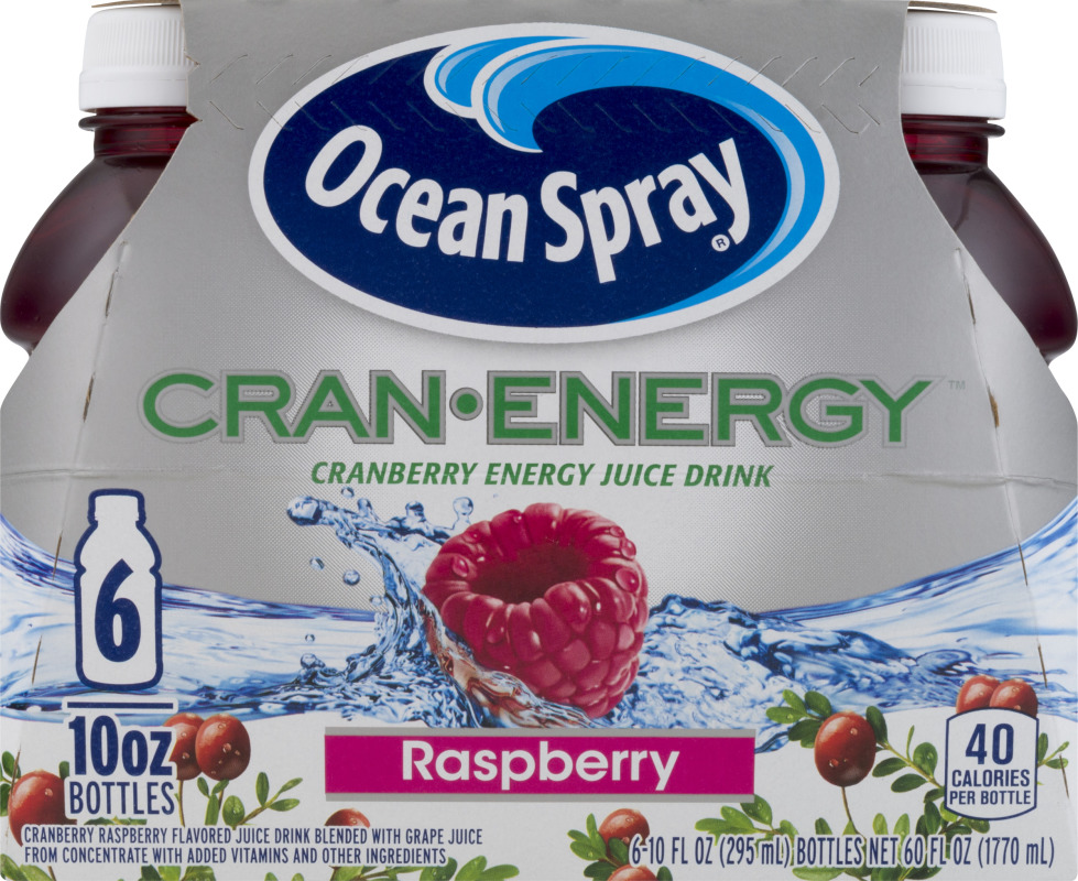 Ocean Spray Cran-Energy Juice Drink Raspberry - 6 CT Ocean Spray ...