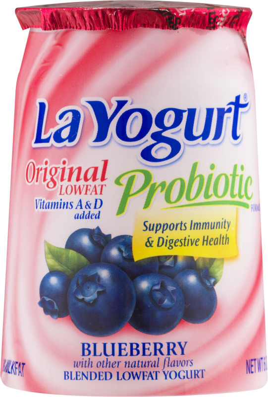 La Yogurt Probiotic Blended Lowfat Yogurt Blueberry La Yogurt ...