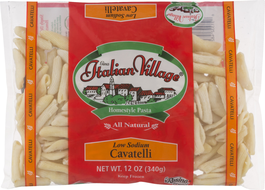 Italian Village Homestyle Pasta Low Sodium Cavatelli Italian Village ...