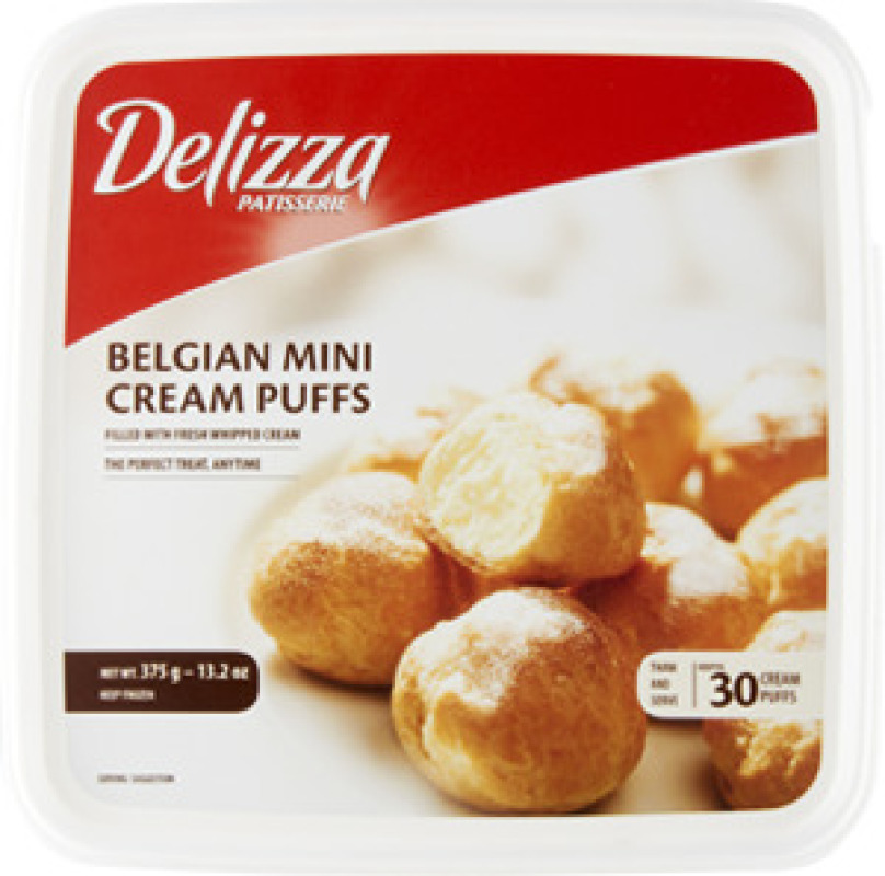 Delizza Patisserie Belgian Mini Cream Puffs- 30 CT Delizza Patisserie ...