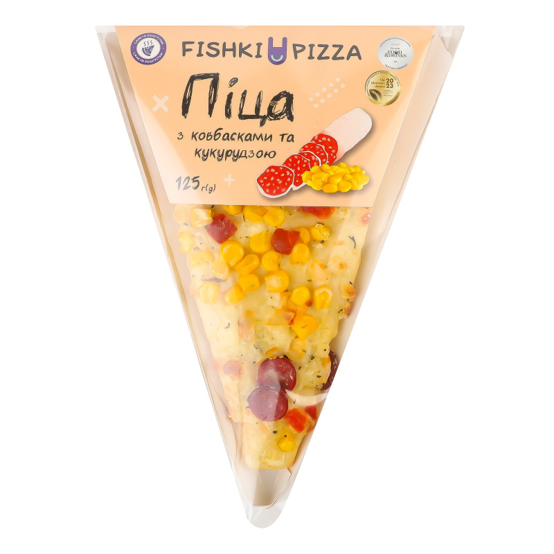 Піца з ковбасками та кукурудзою Fishki Pizza м/у 125г Fishki Pizza(4820280660765): придбати в ...