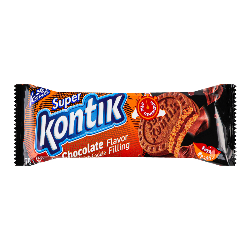 Печенье-сэндвич с начинкой со вкусом шоколада Super Kontik Konti м/у ...