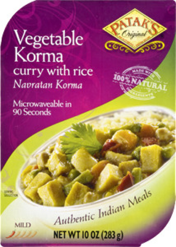 Patak's Vegetable Korma Curry with Rice Authentic Indian Meals Patak's ...