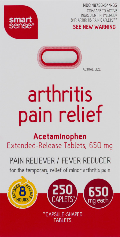 Smart Sense Arthritis Pain Relief Acetaminophen Caplets - 250 CT Smart ...