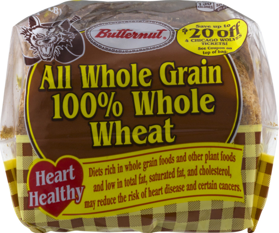 Butternut All Whole Grain 100% Whole Wheat Bread Butternut(24126011719 ...