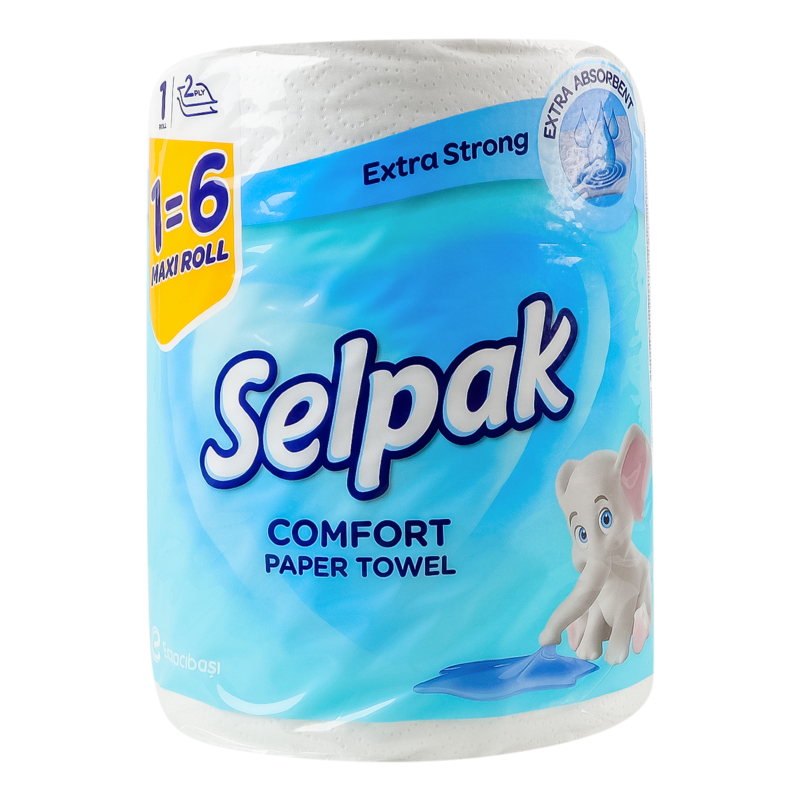 Полотенца бумажные 2-х слойные 540 листов Extra Strong Comfort Selpak ...