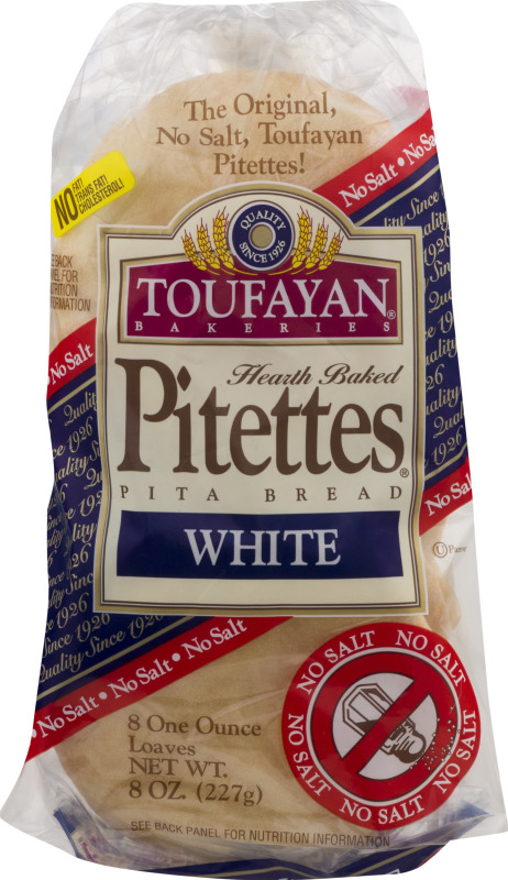 Toufayan Bakeries Pitettes Pita Bread White - 8 CT Toufayan Bakeries ...