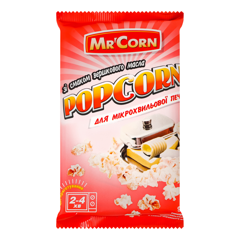 Попкорн д/мікр.печі верш.мас.MrCorn 90г Mc'Corn(4820183270580): купить ...