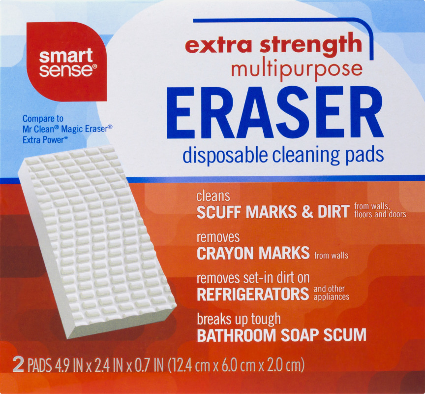 Smart Sense Extra Strength Multipurpose Eraser Disposable Cleaning Pads ...