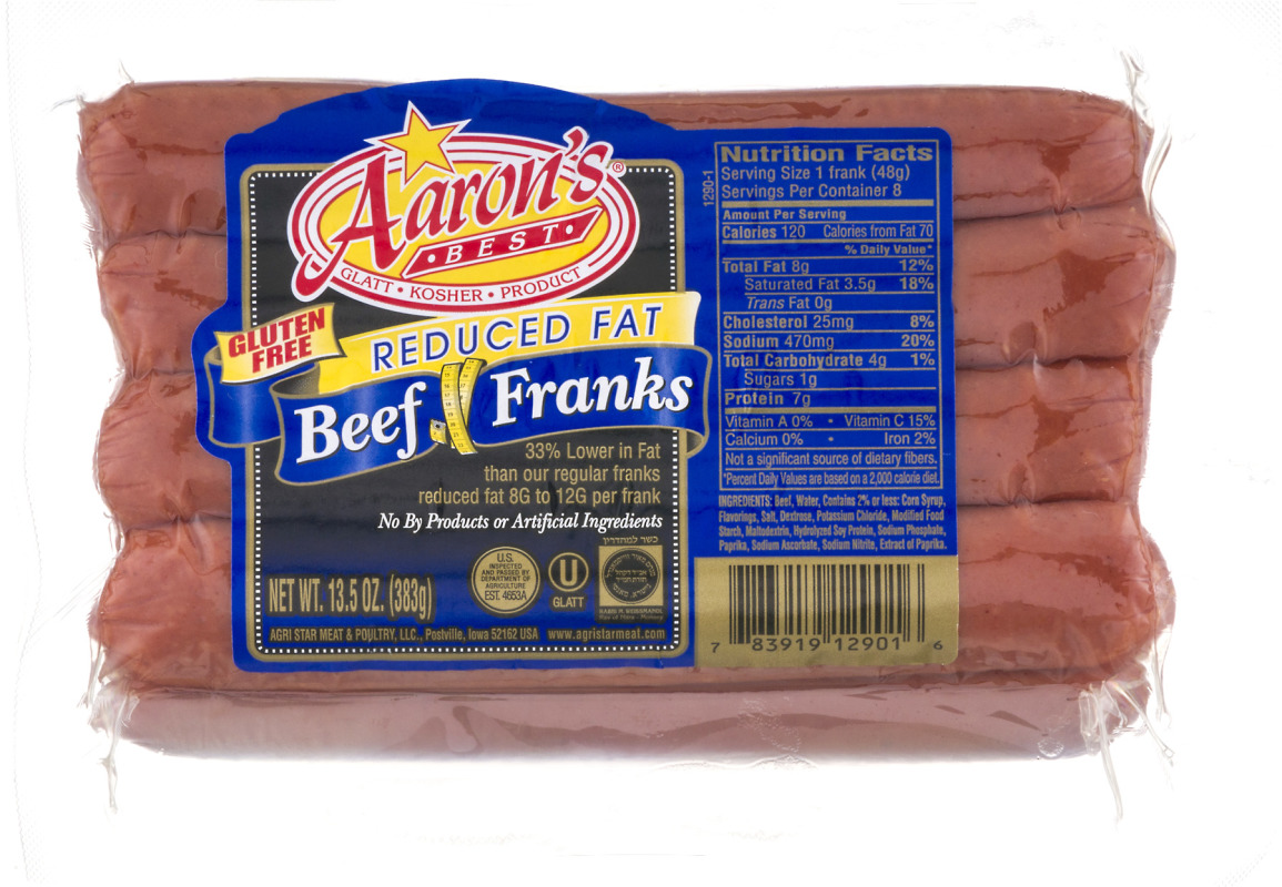 Aaron's Best Beef Franks Reduced Fat Aaron's Best(783919129016 ...