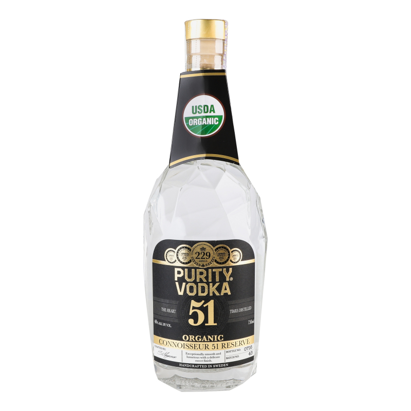 Водка 0.75л 40% Connoisseur 51 Premium Purity Vodka бут Purity Vodka ...