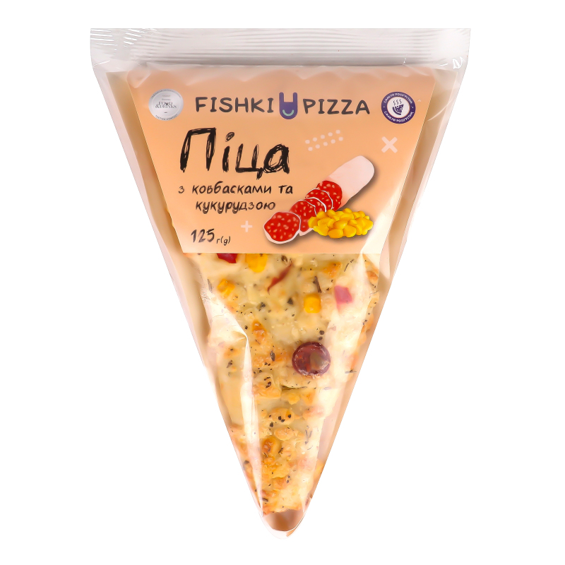 Піца з ковбасками та кукурудзою Fishki Pizza м/у 125г Fishki Pizza(4820269850095): придбати в ...