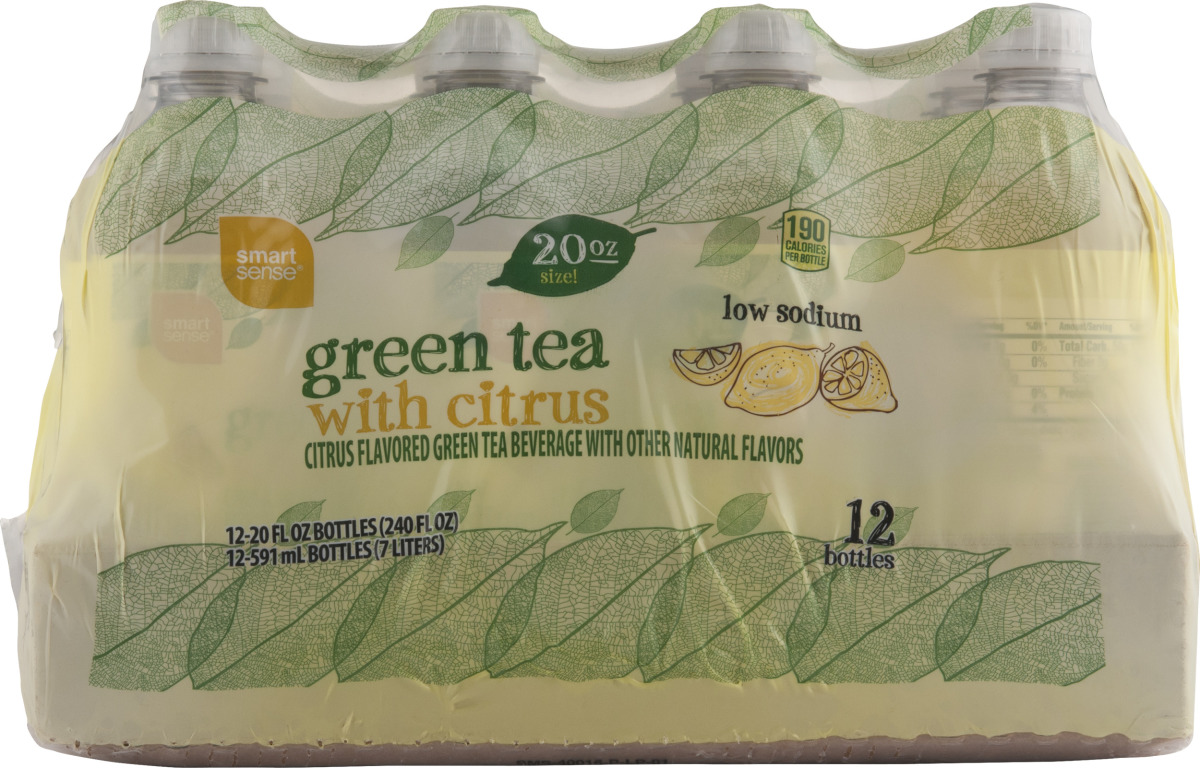 Smart Sense Green Tea with Citrus Bottles - 12 CT Smart Sense ...
