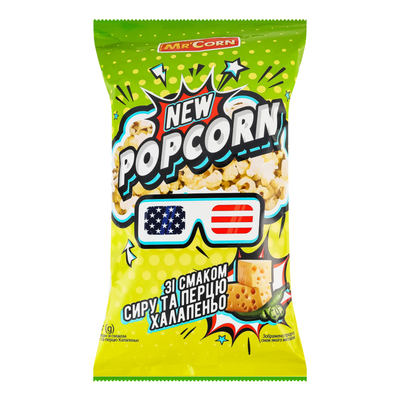 Попкорн со вкусом сыра и перца халапеньо Mr'Corn м/у 70г Mr'Corn ...