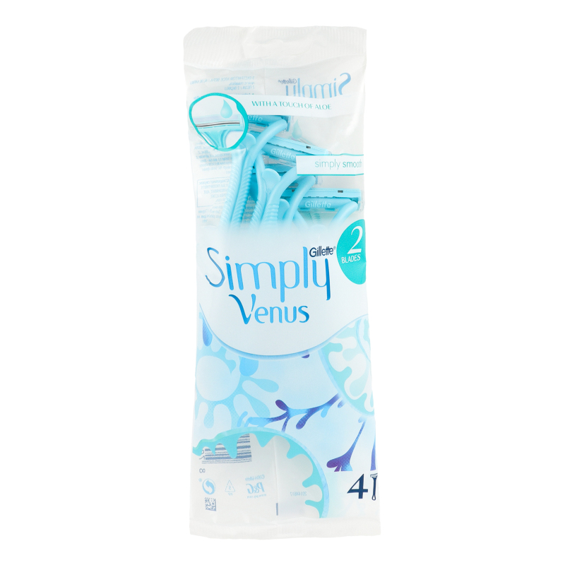 Бритви одноразові Simply Venus 2 Gillette 4шт Gillette(8700216143714 ...