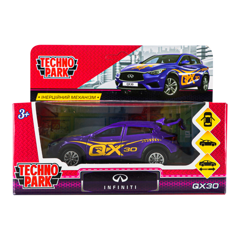 Машинка для детей от 3лет №QX30-12GRL-PUR Infiniti GX30 TechnoPark 1шт ...