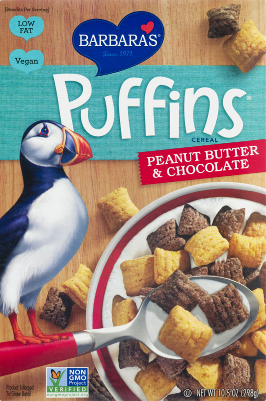 Barbara's Puffins Cereal Peanut Butter & Chocolate Barbara's ...