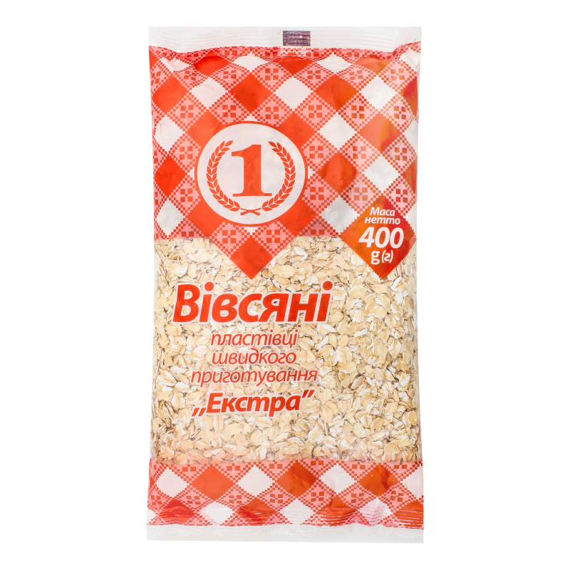 Хлопья овсяные быстрого приготовления Экстра №1 м/у 400г №1 ...