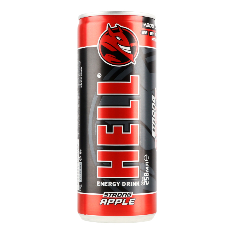 Напиток энергетический безалкогольный газированный Strong Applе Hell ж ...
