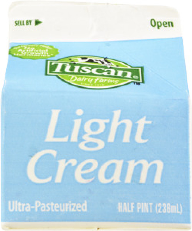 Tuscan Dairy Farms Ultra-Pasteurized Light Cream Tuscan Dairy Farms ...