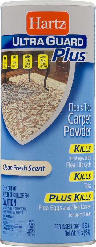 Hartz Ultra Guard Plus Flea & Tick Carpet Powder Clean Fresh Scent ...