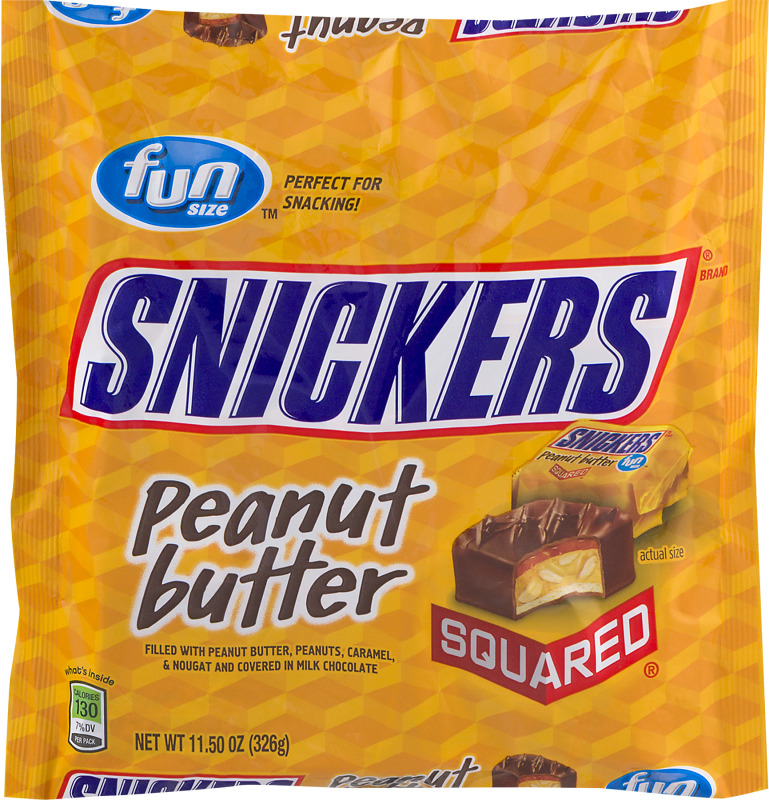 Snickers Peanut Butter Squared Fun Size Snickers(40000395058 ...