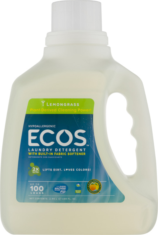 Ecos Laundry Detergent with Built-In Fabaric Softener Hypoallergenic ...