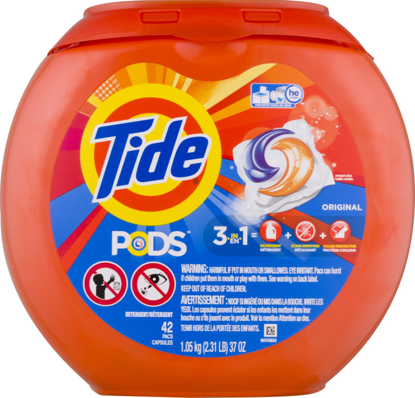 Tide Laundry Detergent 3 In 1 Pods Original - 42 CT Tide(37000009955 ...