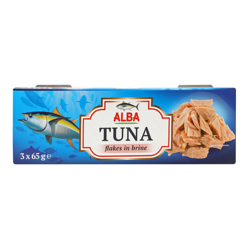 Тунец кусочками в собственном соку Alba Food ж/б 3х65г Alba Food ...