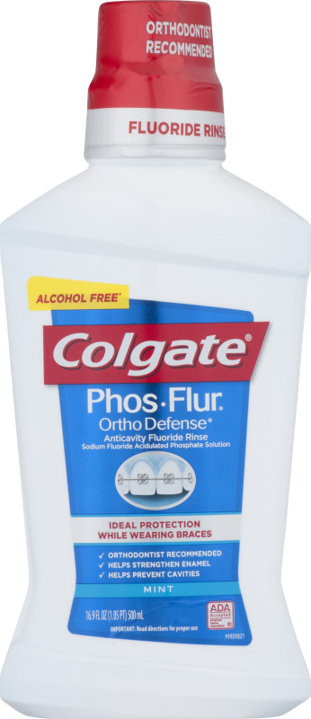 Colgate Phos-Flur Ortho Defense Anticavity Fluoride Rinse Mint Colgate ...