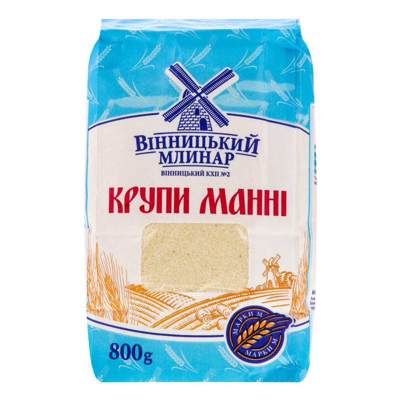 Крупа манная Вінницький Млинар м/у 800г Вінницький Млинар(2003770000056 ...
