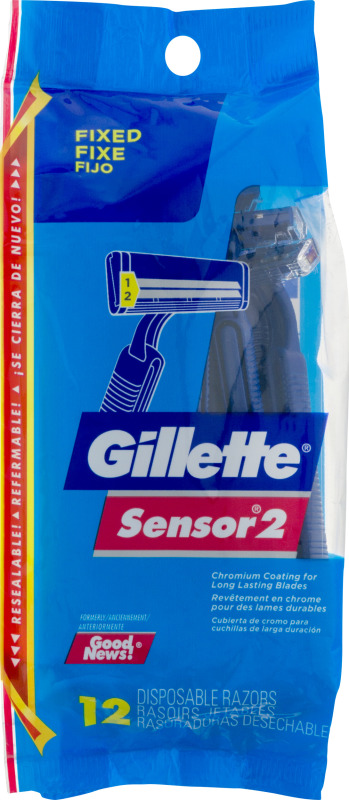 Gillette Sensor 2 Disposable Razors - 12 CT Gillette(47400125988 ...