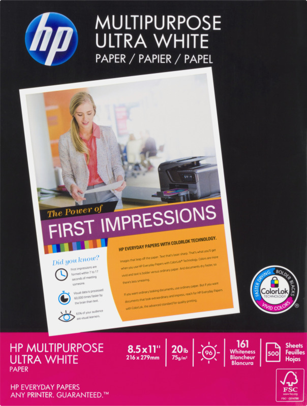 HP Multipurpose Ultra White Paper - 500 CT HP(764025930000): customers ...