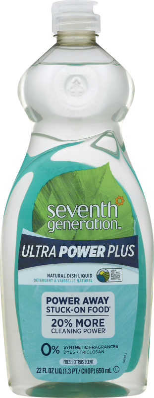 Seventh Generation Ultra Power Plus Natural Dish Liquid Fresh Citrus ...