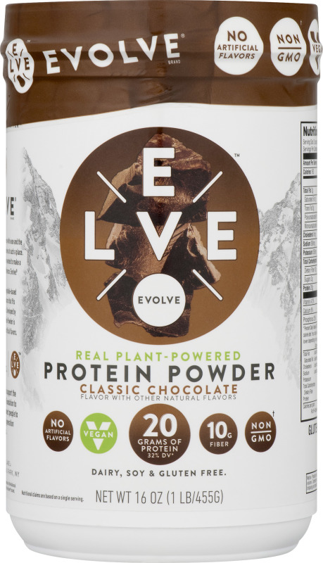 Evolve Real Plant-Powered Protein Powder Classic Chocolate Evolve ...