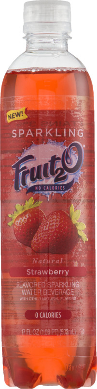 Fruit2O Flavored Sparkling Water Beverage Strawberry Fruit2O ...