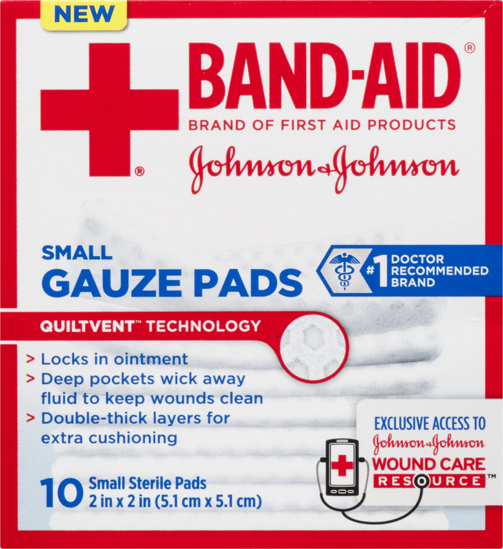 Band-Aid Small Gauze Pads - 10 CT Band-Aid(381371161232): customers ...