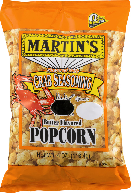 Martin's Butter Flavored Popcorn Crab Seasoning Flavored Martin's ...