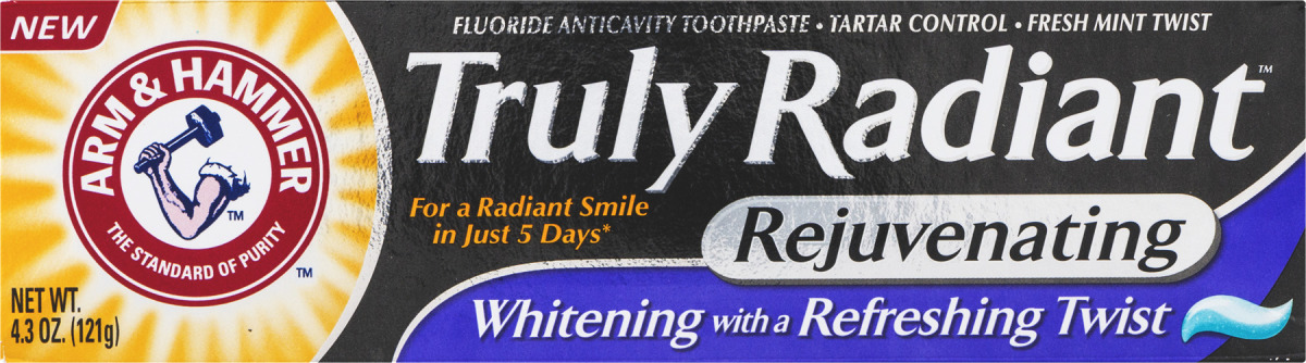 Arm & Hammer Truly Radiant Fluoride Anticavity Toothpaste Fresh Mint ...
