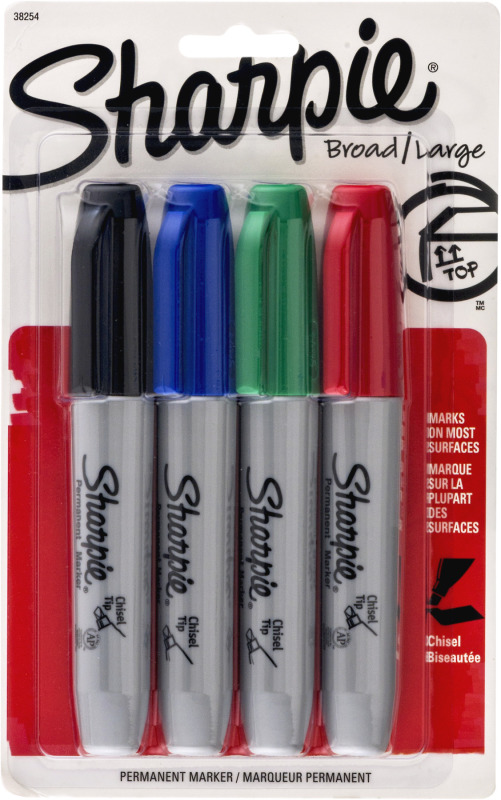 Sharpie Permanent Marker Bold/Large - 4 CT Sharpie(71641382541 ...