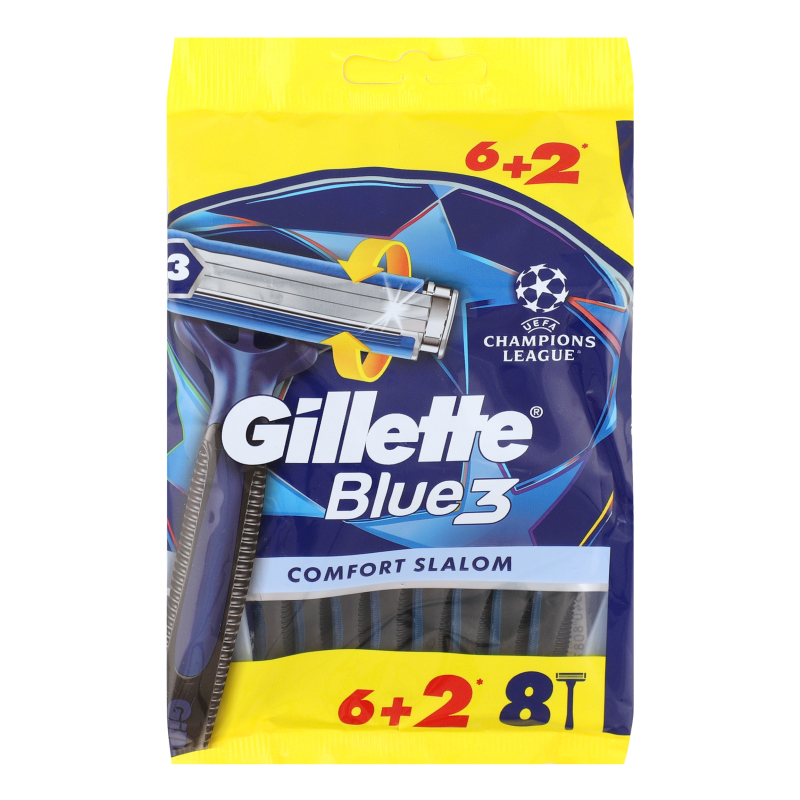 Бритвы одноразовые Comfort slalom Blue 3 Gillette 8шт Gillette ...