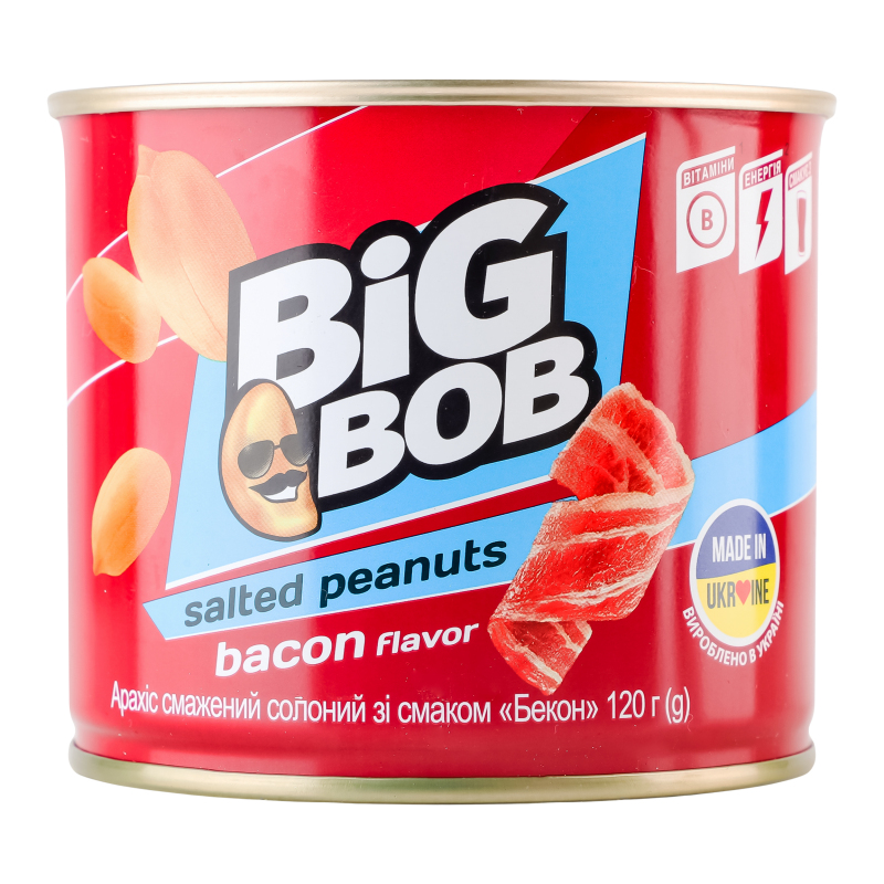 Арахис жареный солёный Бекон Big Bob ж/б 120г Big Bob(4820253631440 ...