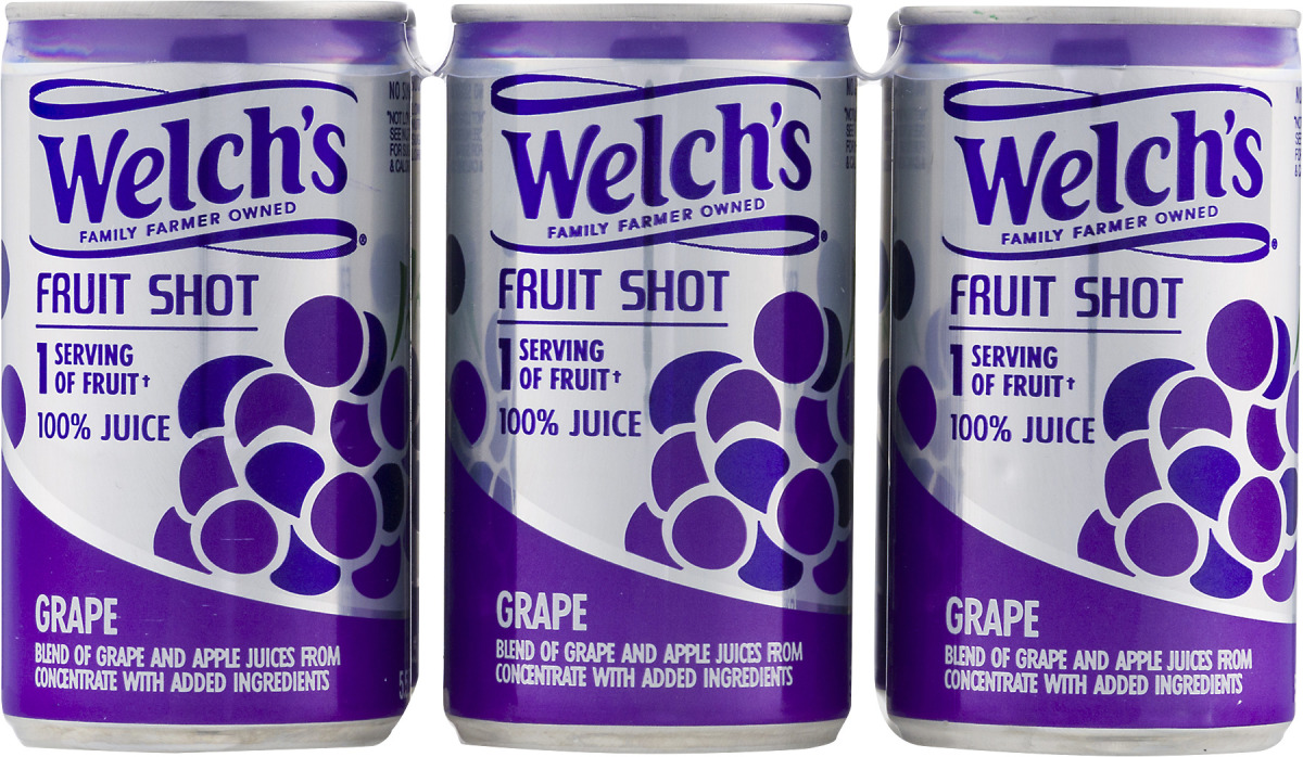 Welch's Fruit Shot 100% Juice Grape Cans - 6 CT Welch's(41800302352 ...