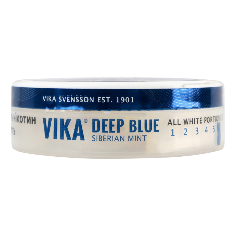 Порції нікотинові Vika Deep blue Siberian mint 14г Vika(7350120030054): придбати в інтернет ...