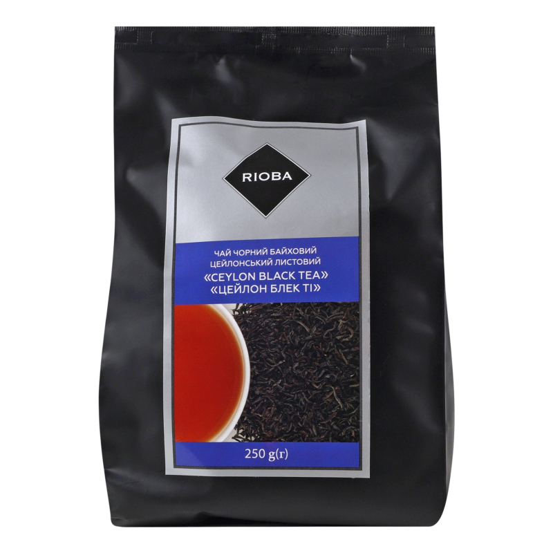 Чай черный байховый цейлонский листовой Ceylon black tea Rioba м/у 250г ...