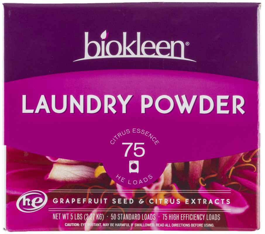 Biokleen Laundry Powder 75 HE Loads Grapefruit Seed & Citrus Extracts ...
